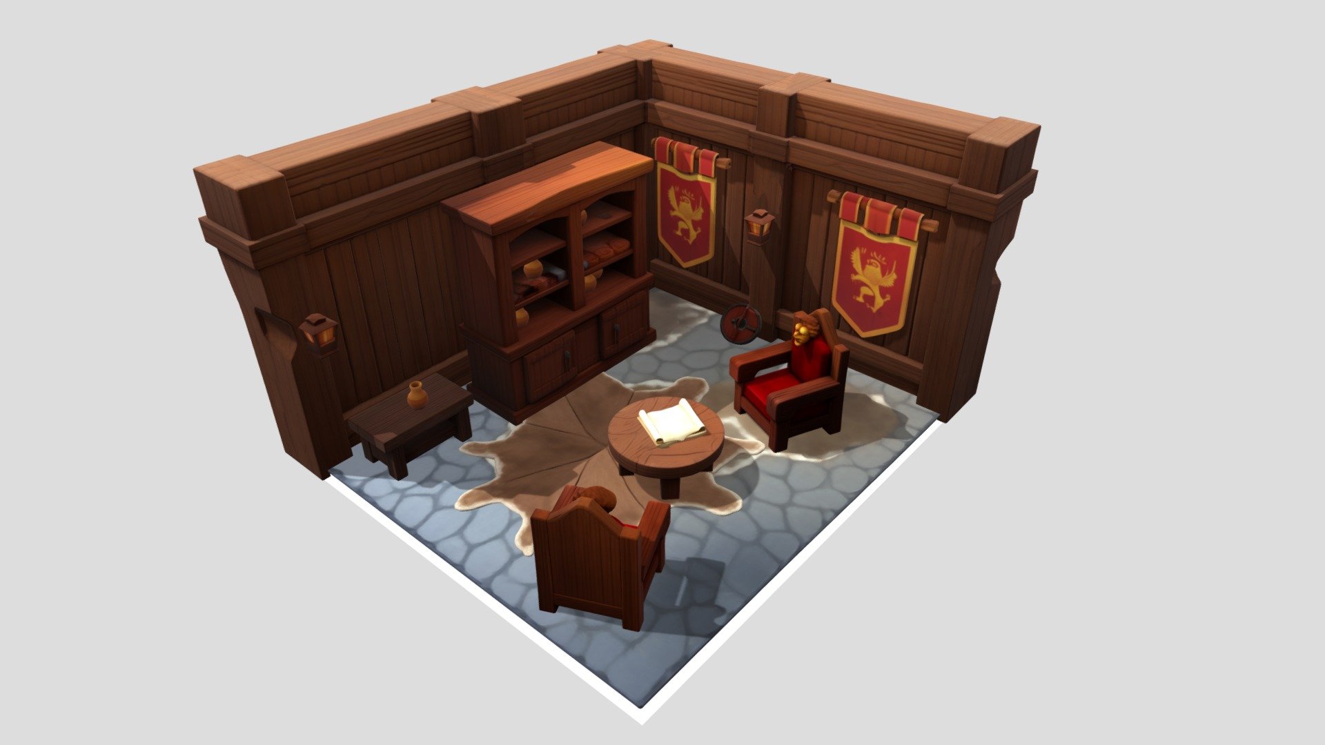 Isometric Medieval Lounge - Download Free 3D model by ecefilms [e777725 ...