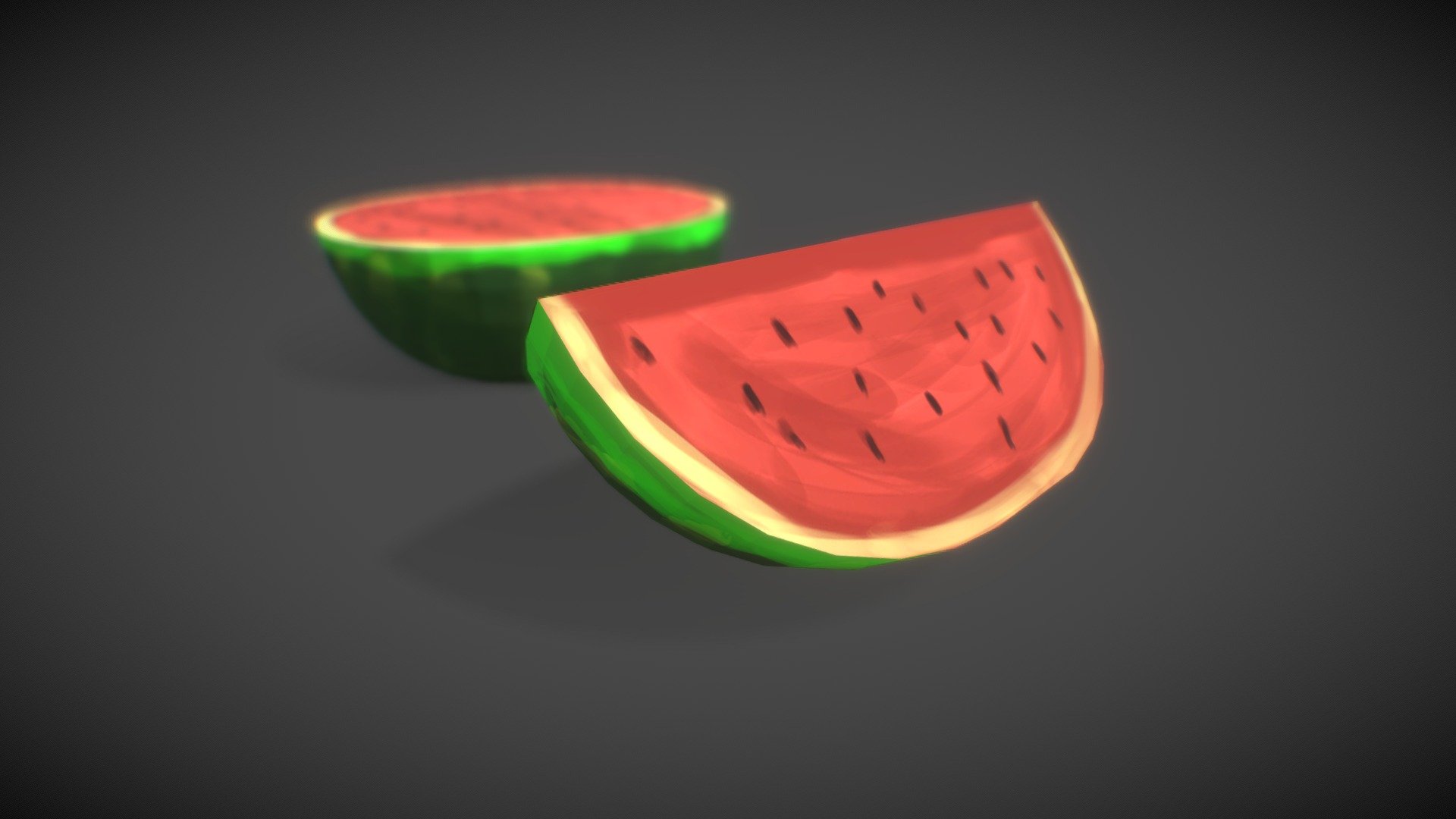 Hand painted watermelon - Download Free 3D model by Batou (@batou87 ...
