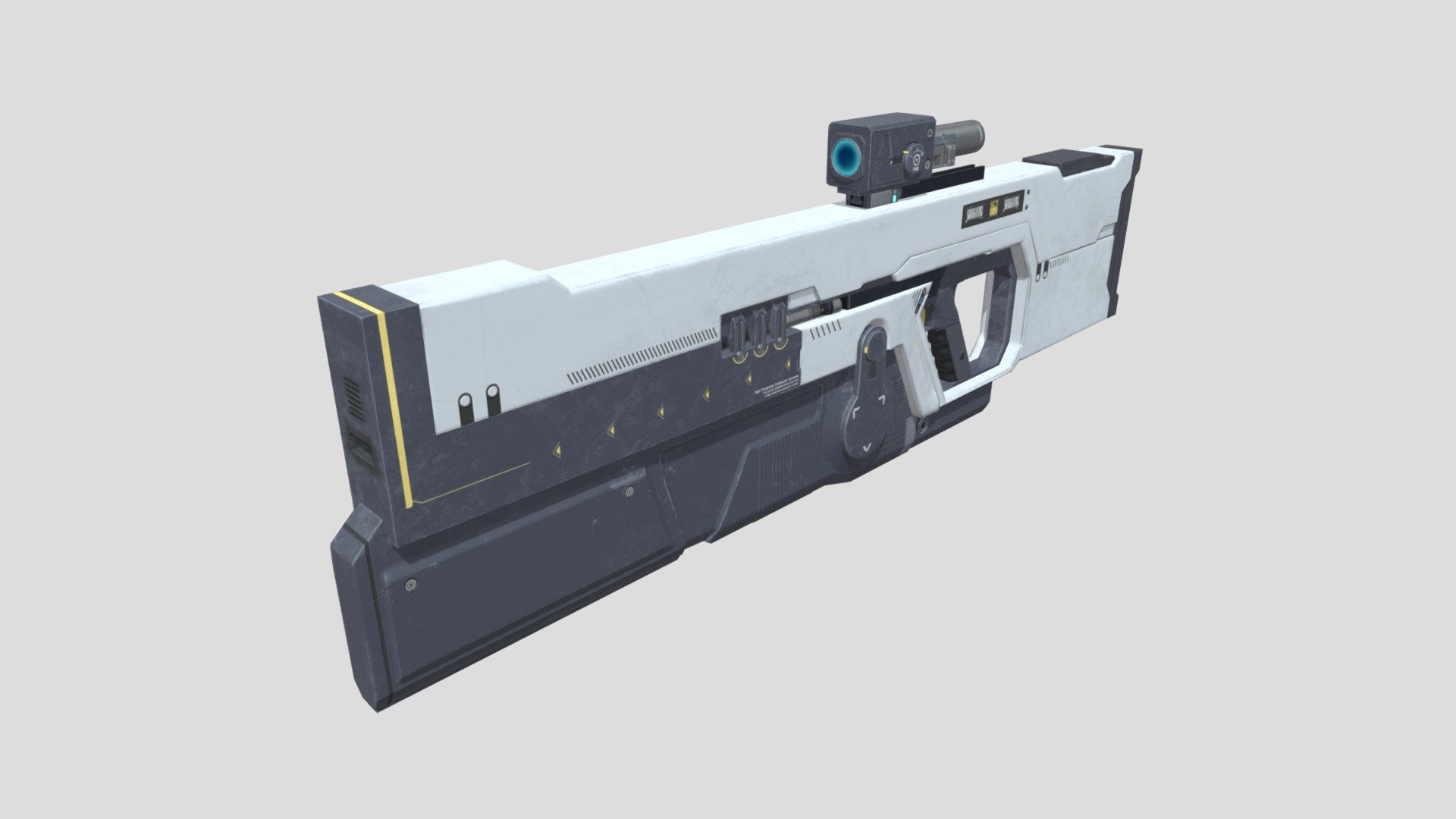 Sci-Fi Rifle - 3D model by SethBrett [e77b951] - Sketchfab