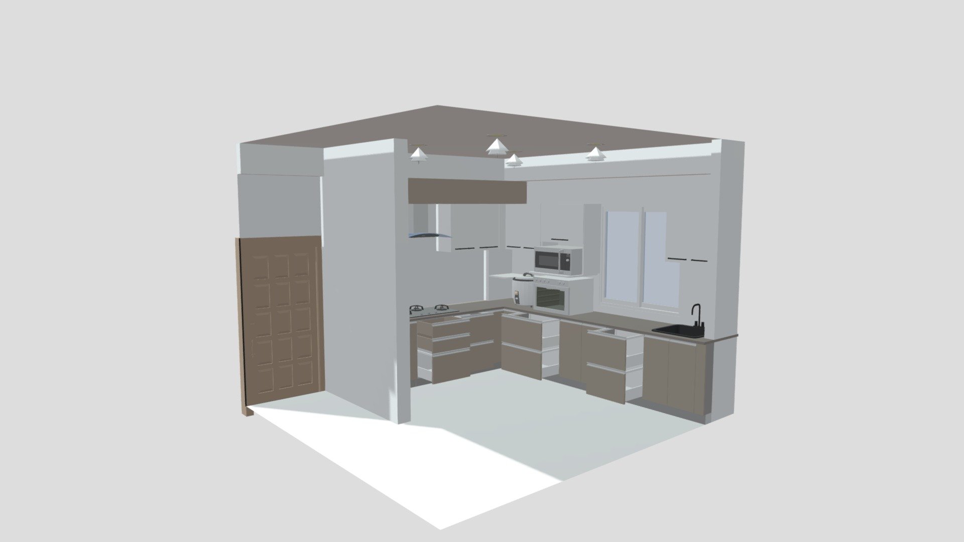 Modular Kitchen 2 - 3D model by deemodular [e77dbf0] - Sketchfab