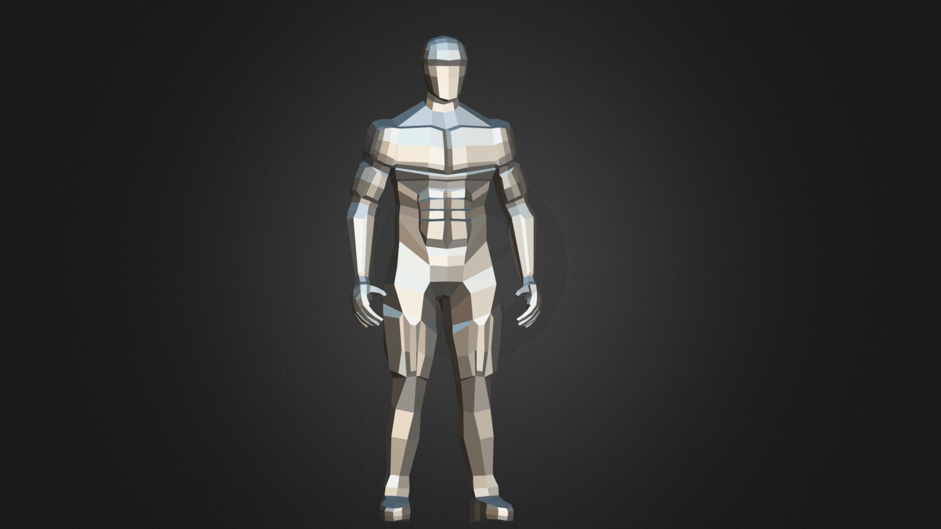 LOW POLY BOX PLANAR MALE BODY 30-10-2022 - 3D model by ...