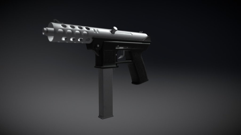 Brushed Steel TEC 9 - 3D model by Isaac Dinnery (@idinnery) [e788080 ...