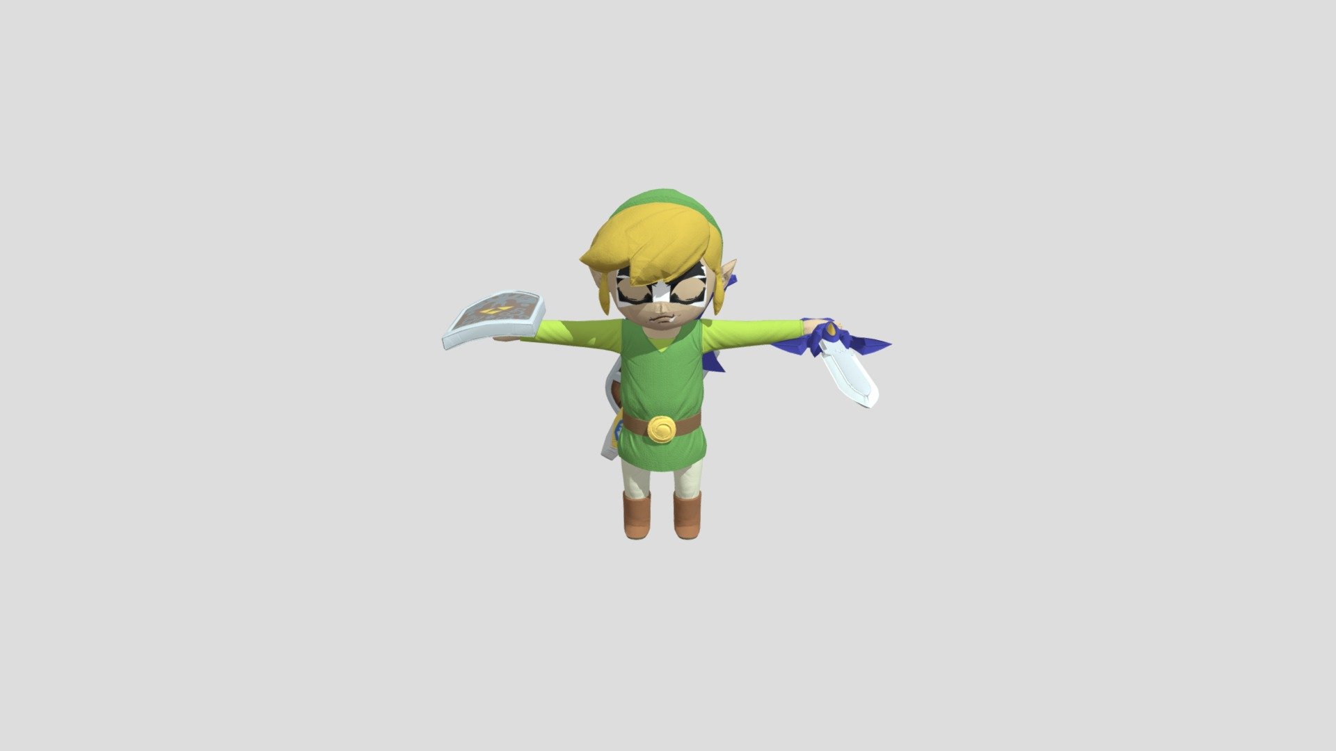 3d Model Wii U - Toon Link - Download Free 3D model by parlsonaemma ...