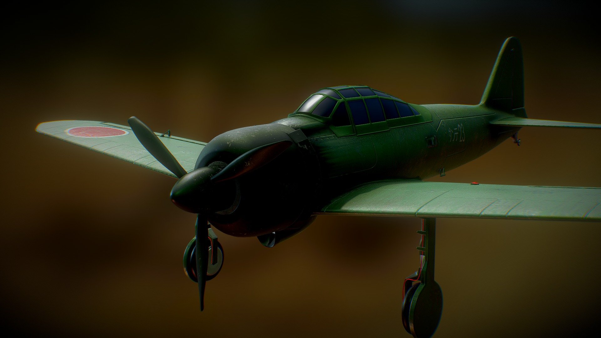 Airplane Mitsubishi A6M5 - 3D model by Dante (@dante_c3) [e78e8ad ...