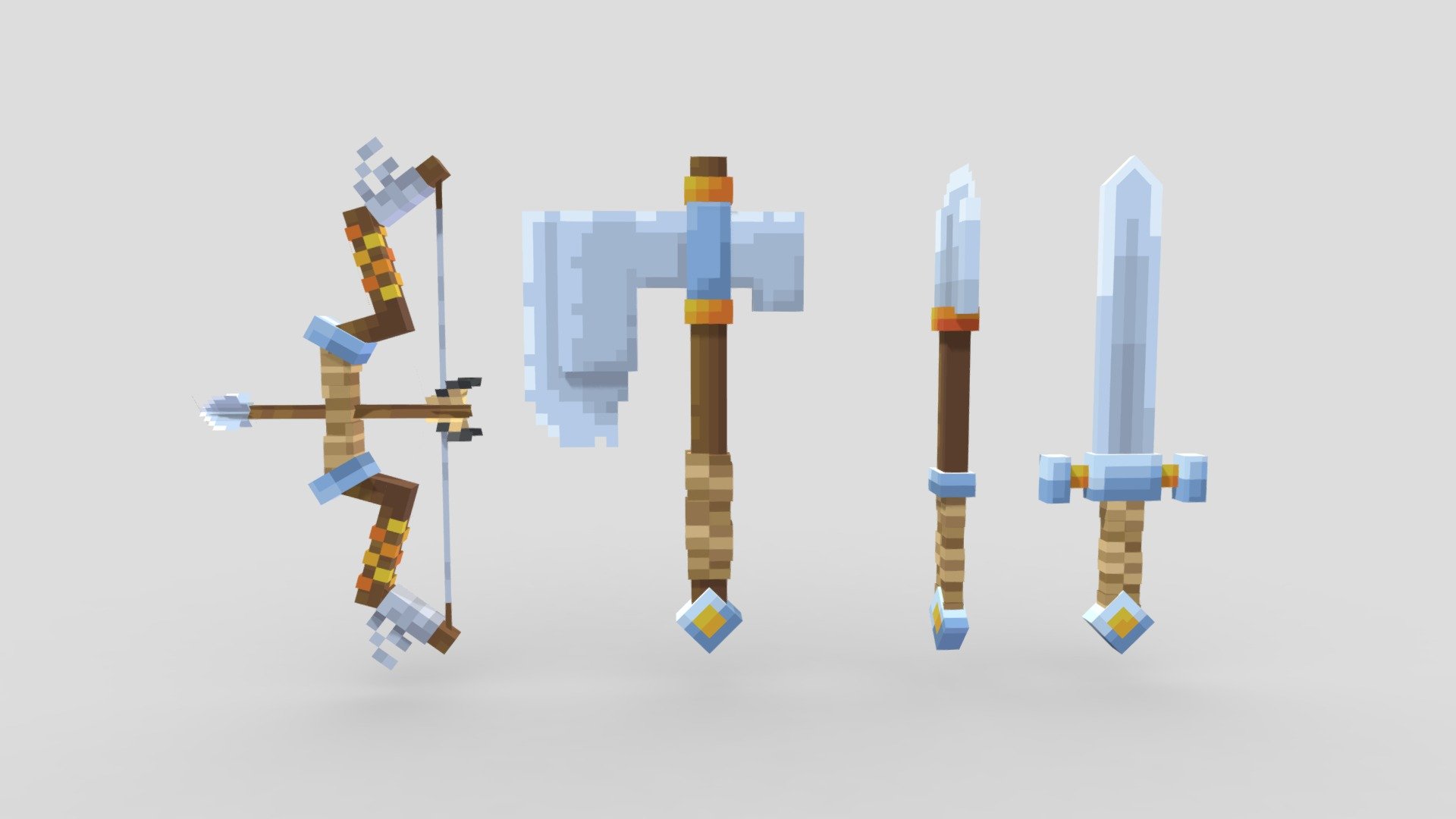 Weapons and Tools (Minecraft) - 3D model by Mr Trident (@MrTrident ...