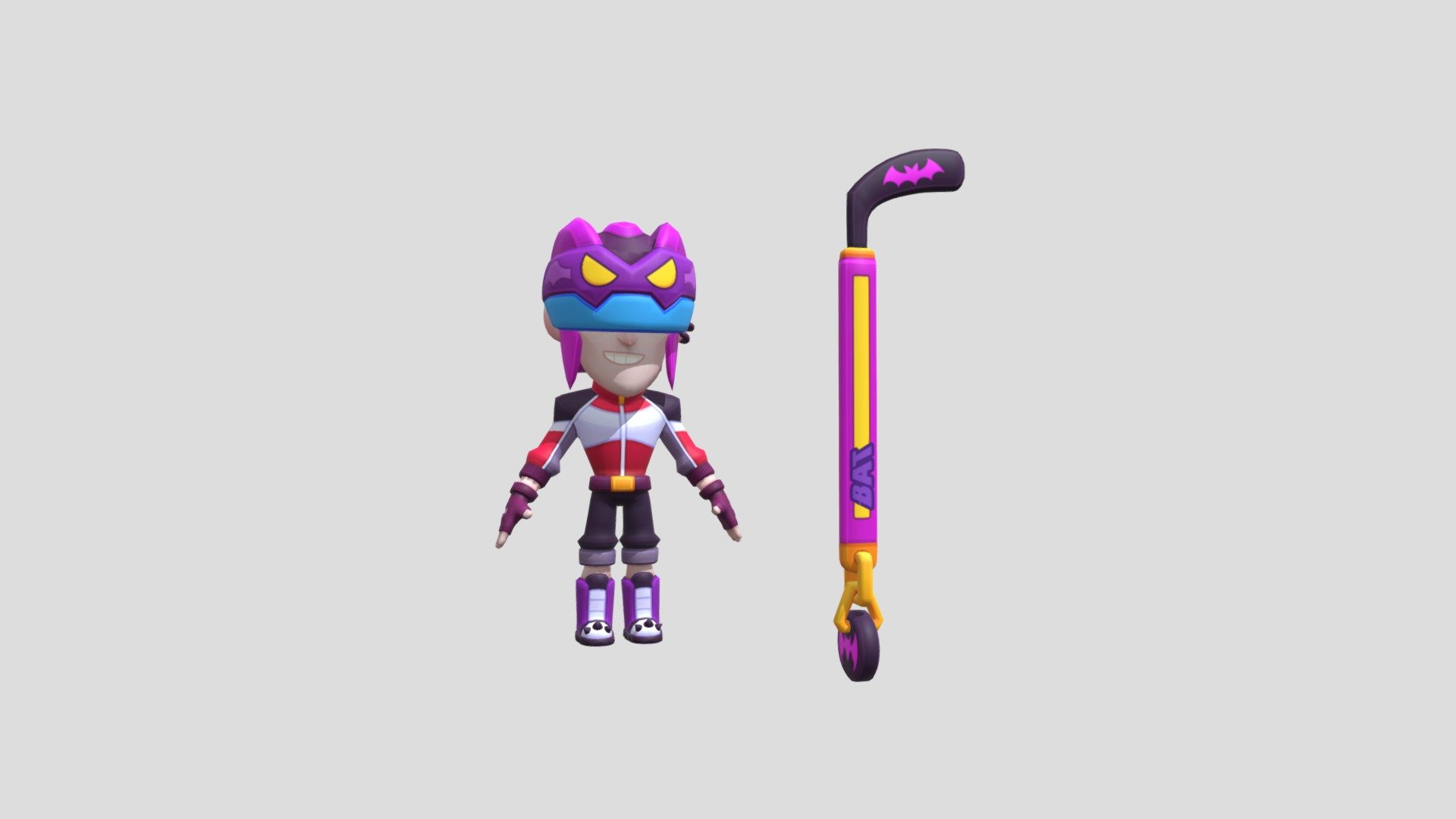 Brawl stars Hockey Mortis - Download Free 3D model by Cartoon splash ...