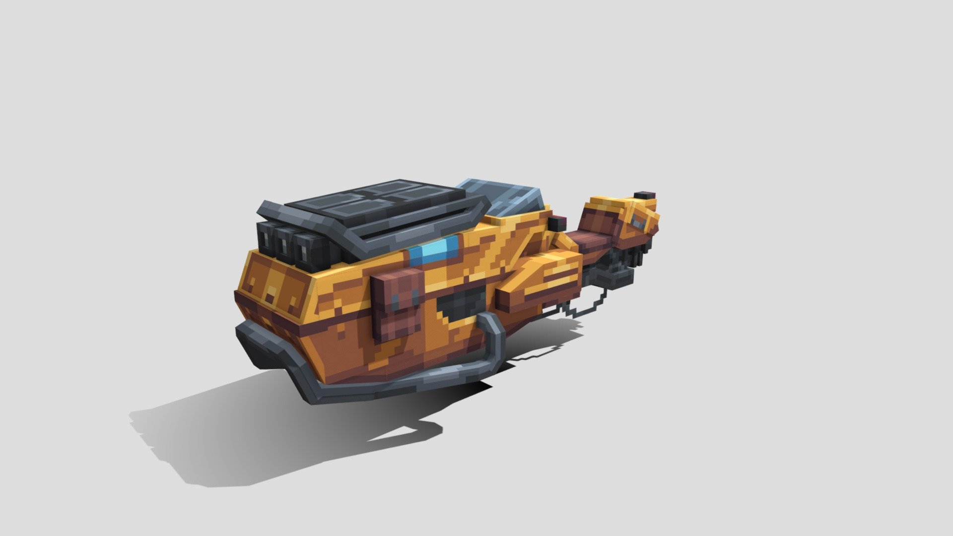 Yellow Speeder - Minecraft sci-fi vechicle model - 3D model by W ...