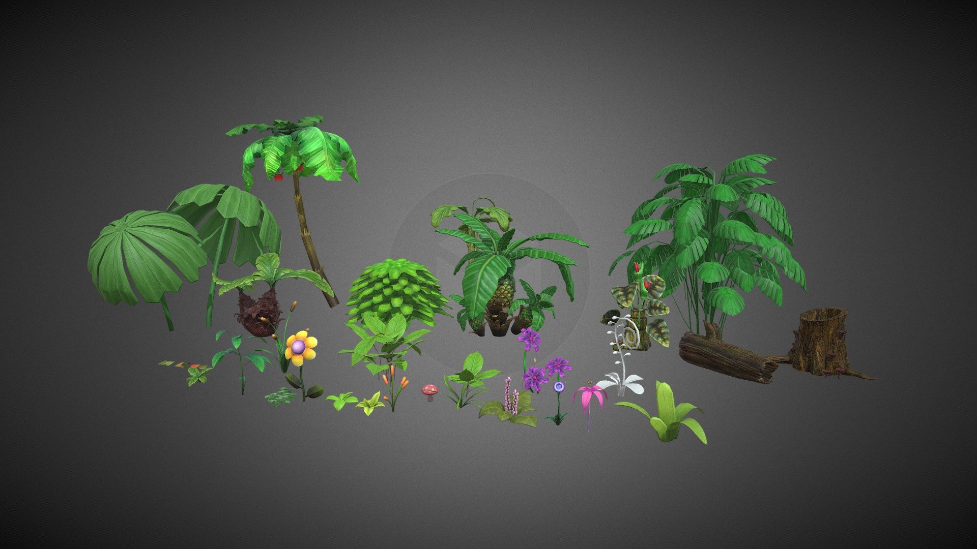 Tropical Plants flower - Buy Royalty Free 3D model by misitewang ...