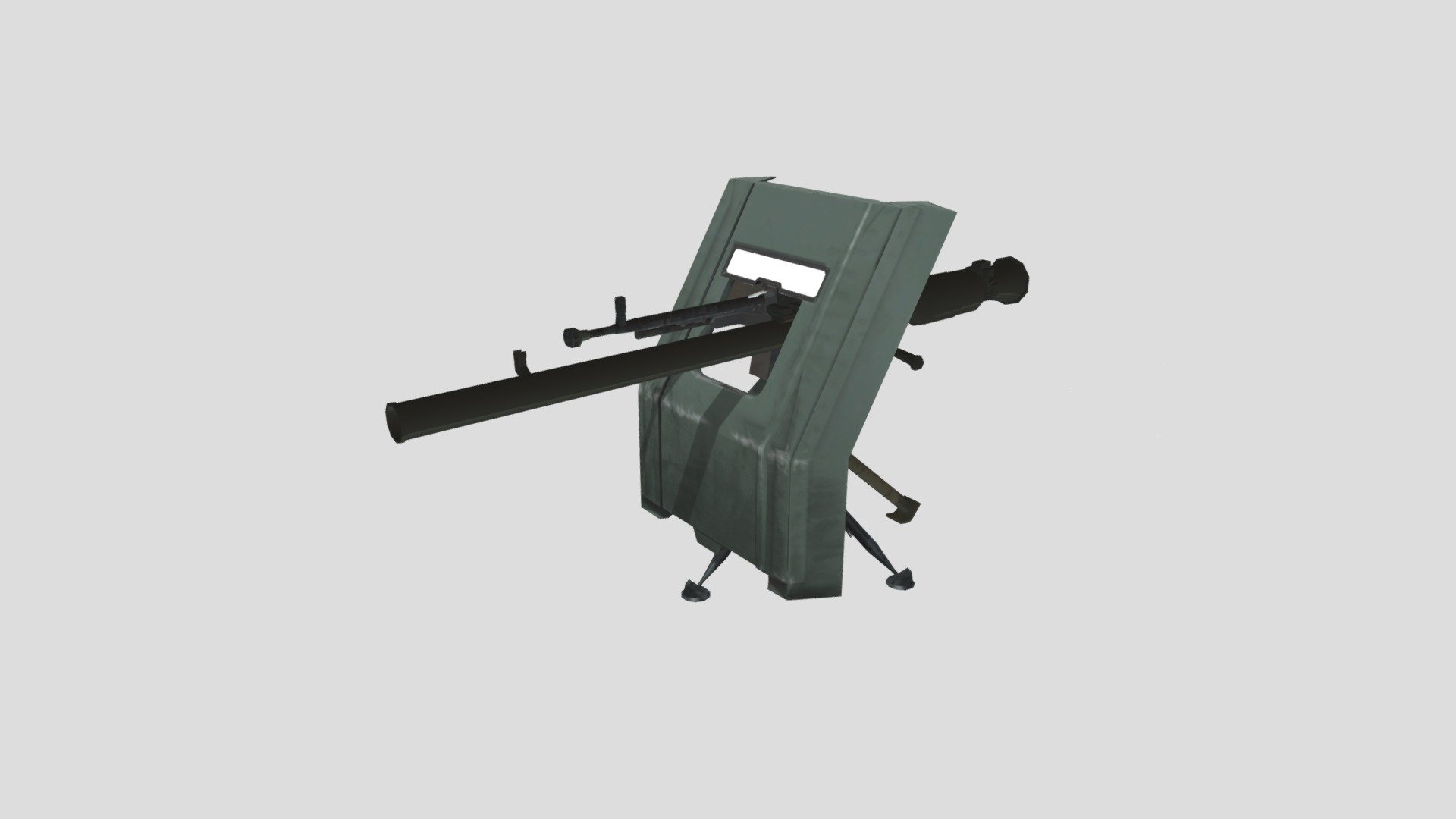 Dshk/Spg-9 Recoilless-rifle Shield Turret - Download Free 3D model by ...