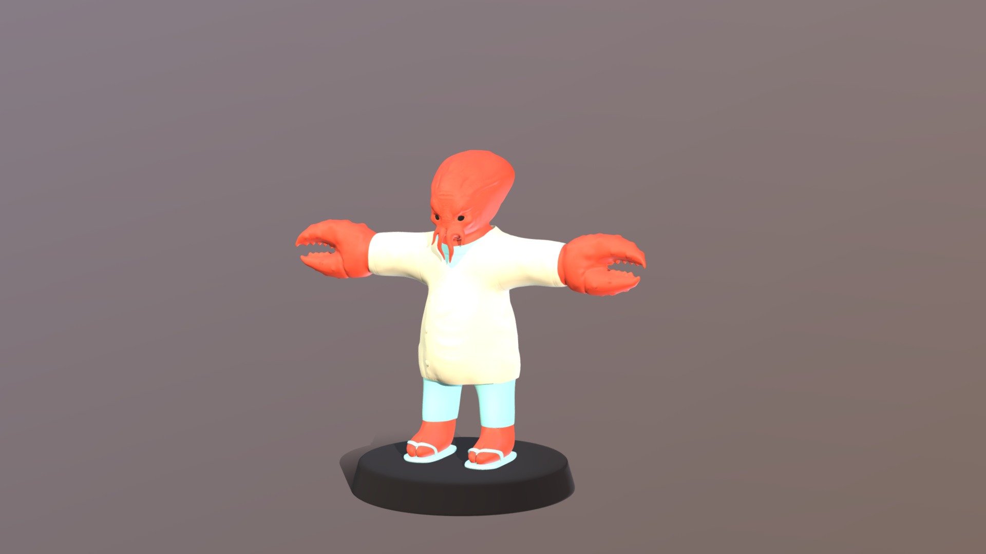 Stylized Zoidberg - 3D model by gallian101 [e79b9a1] - Sketchfab