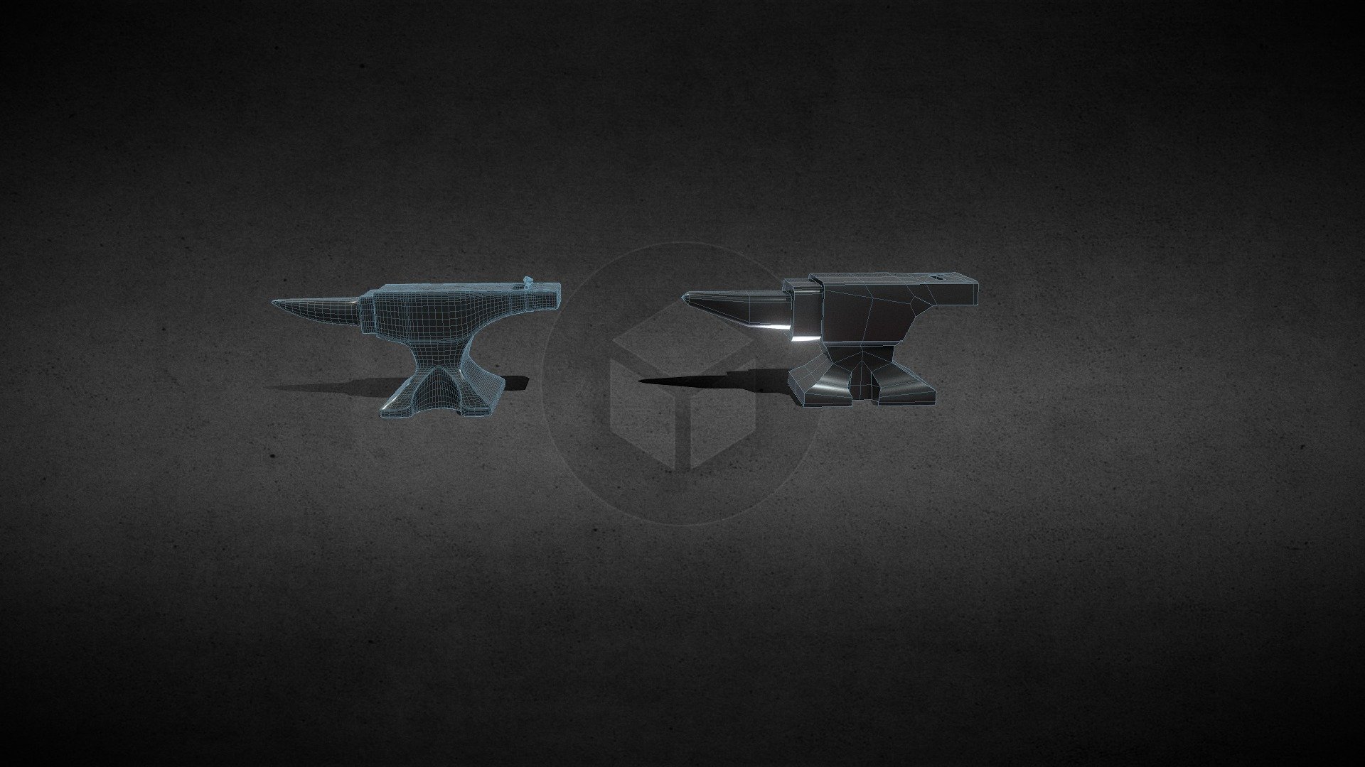 anvil high poly and lowpoly - 3D model by Animated Fox 3D ...