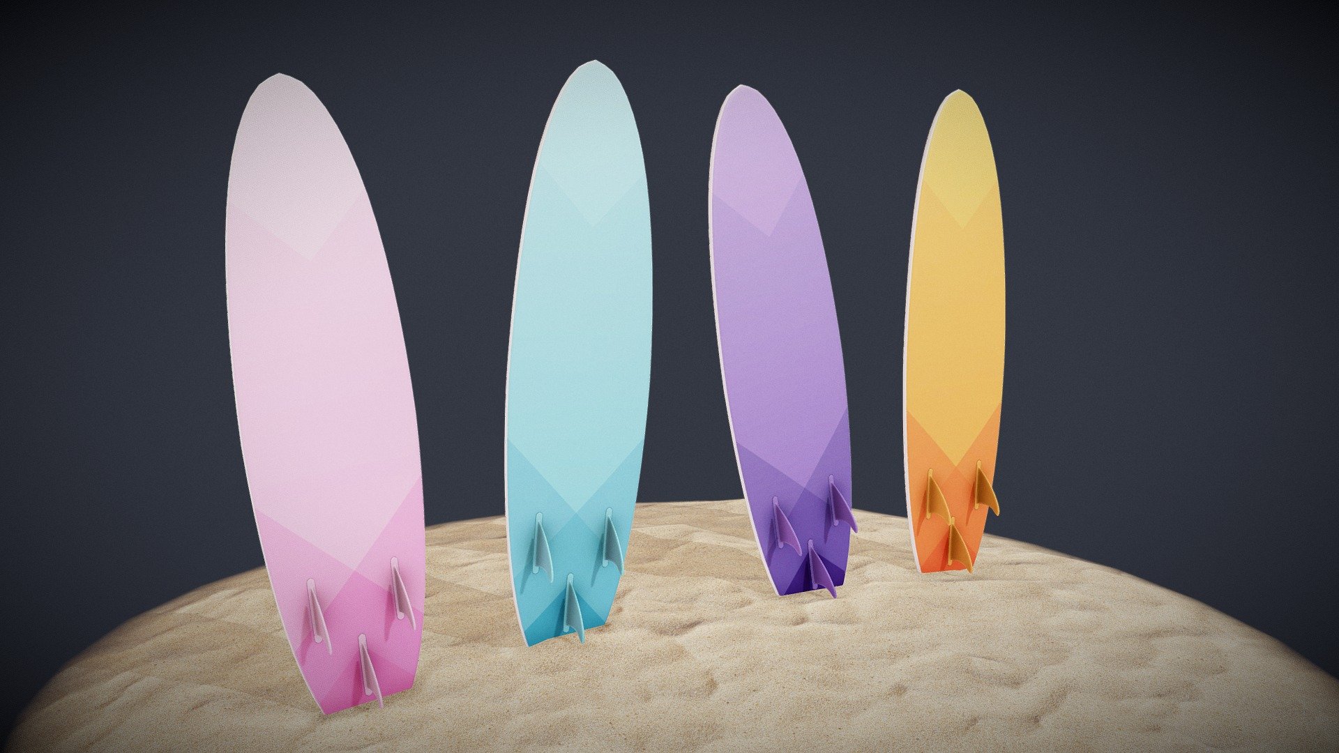 Game Ready | Free Surfboards - Download Free 3D model by Saritasa ...