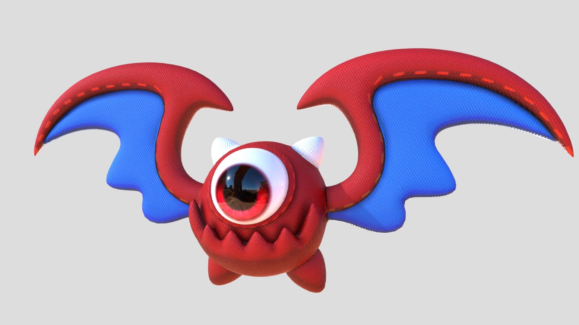 Red Cyclops Imp plushie - Buy Royalty Free 3D model by Lizzy Koopa ...