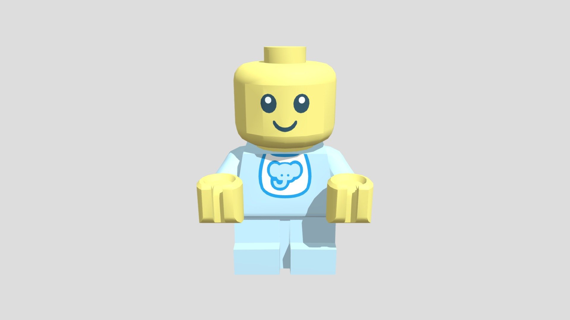 Lego Baby With Elephant bib - 3D model by 30olesenz [e7a5654] - Sketchfab