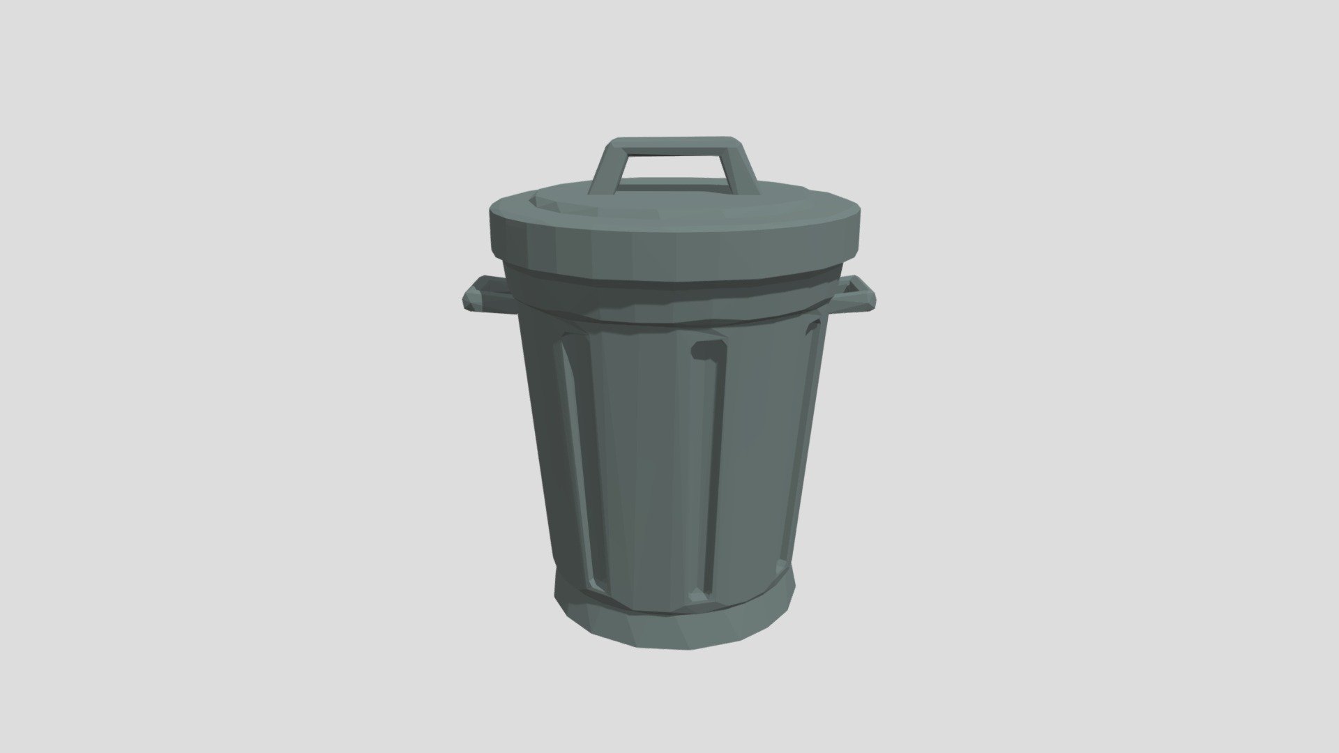 Low Poly Trash Can | Stylized Dustbin | - Download Free 3D model by ...