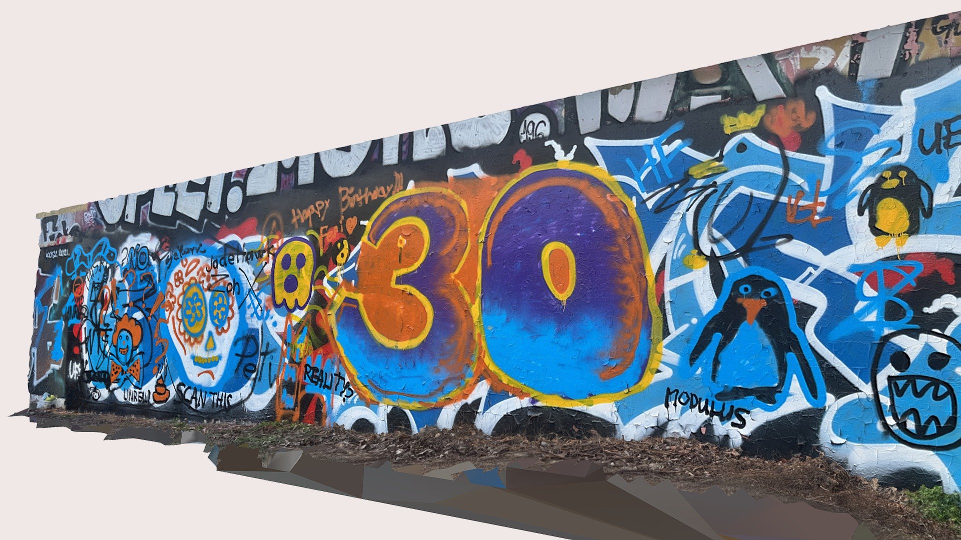 30th birthday graffiti - 3D model by Modulus Scan (@ModulusStudio ...
