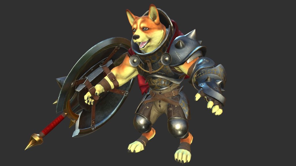 Spikey, the Corgi Knight - 3D model by woo.art.77 [e7a92c1] - Sketchfab