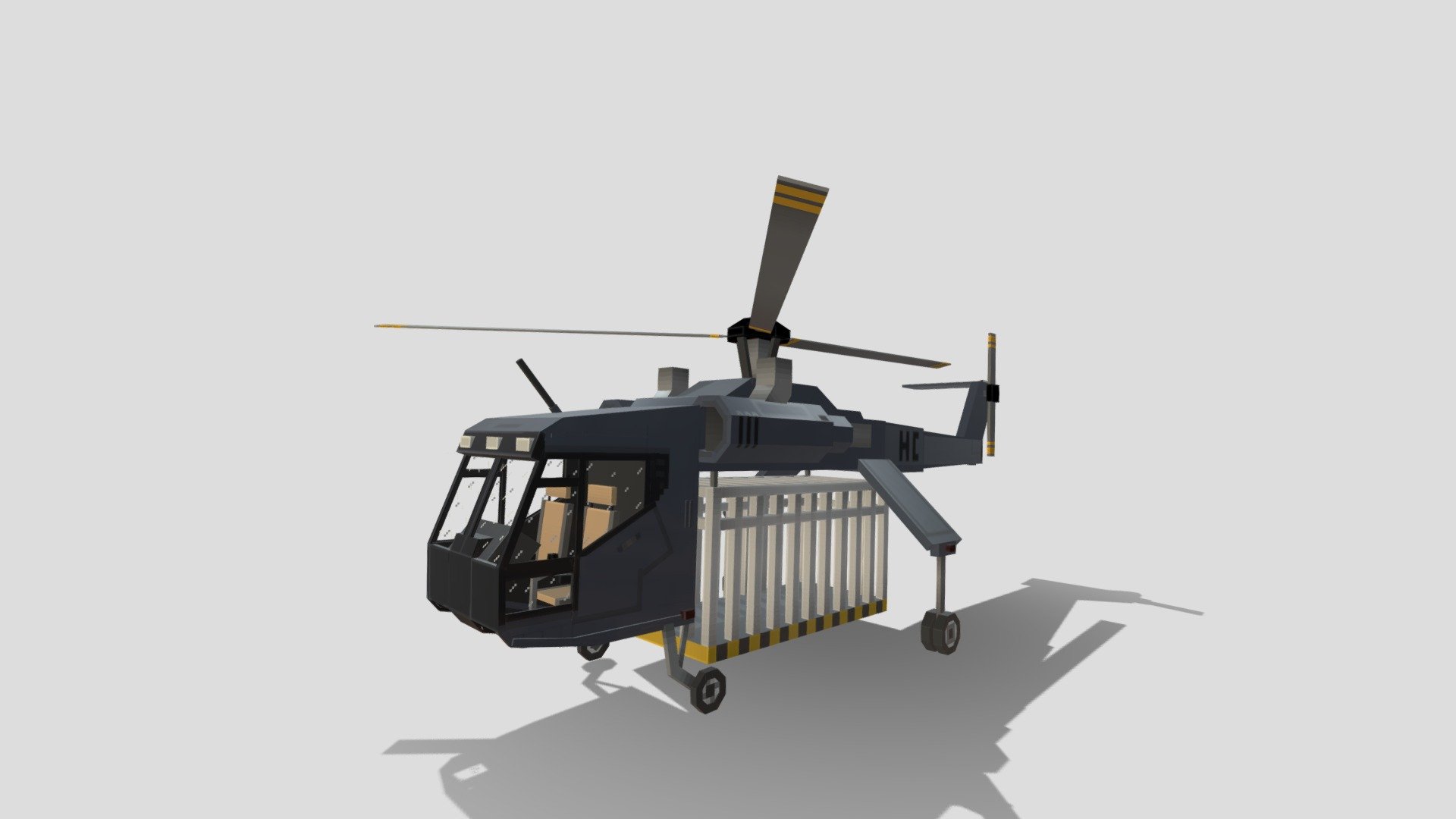 cargo helicopter - 3D model by yimmydaza [e7acbf5] - Sketchfab