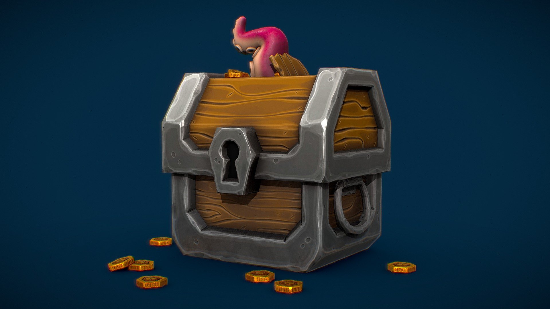 Stylized Octopus Chest - 3D model by Nicolas Janowski ...