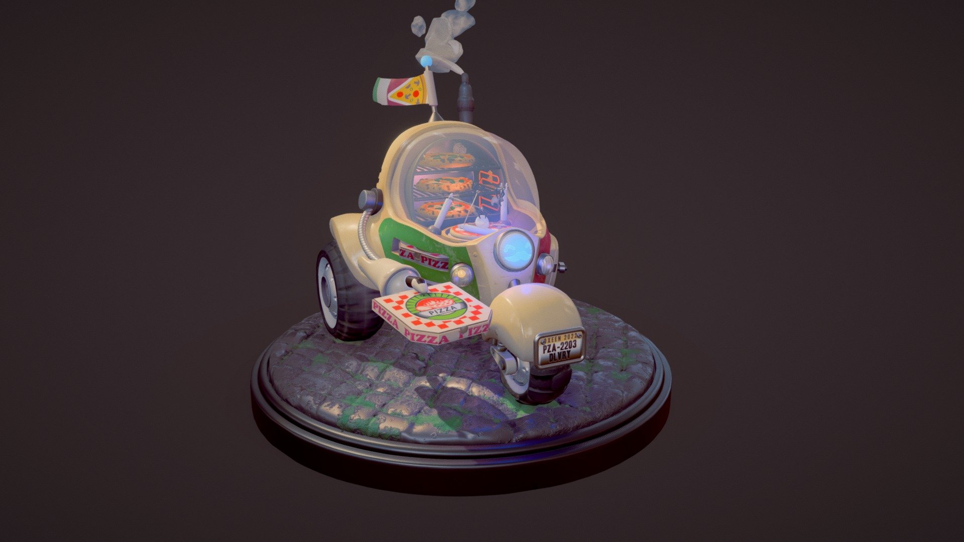 Hot&Fresh Pizza! - 3D model by Lucrezia Romeo (@lucrezia.romeo ...