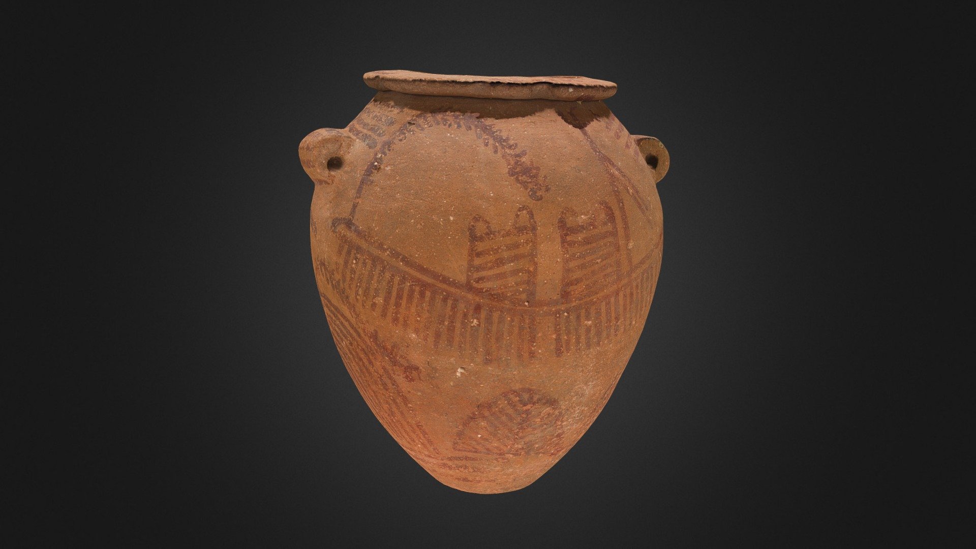Predynastic D- Ware Vessel Showing Boat - 3D model by raffmacsusb ...