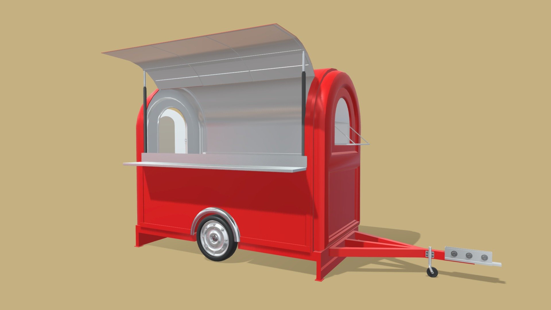 Camper Food Cart - Buy Royalty Free 3D model by CGBee (@cg.bee ...