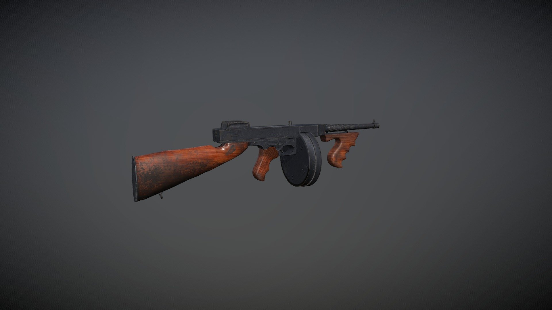 tommy gun - 3D model by venomousbadger [e7c13ca] - Sketchfab