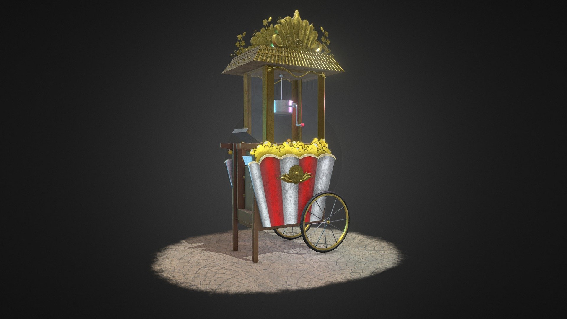 Popcorn Machine - 3D model by Celine Akkus (@CelineAkkus) [e7c343f ...