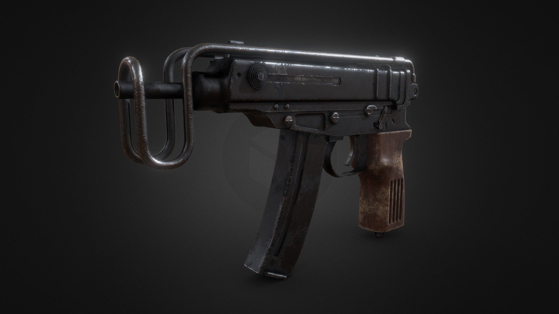 Vz 61 Skorpion Gun - High-Quality 3D Model - Buy Royalty Free 3D model ...