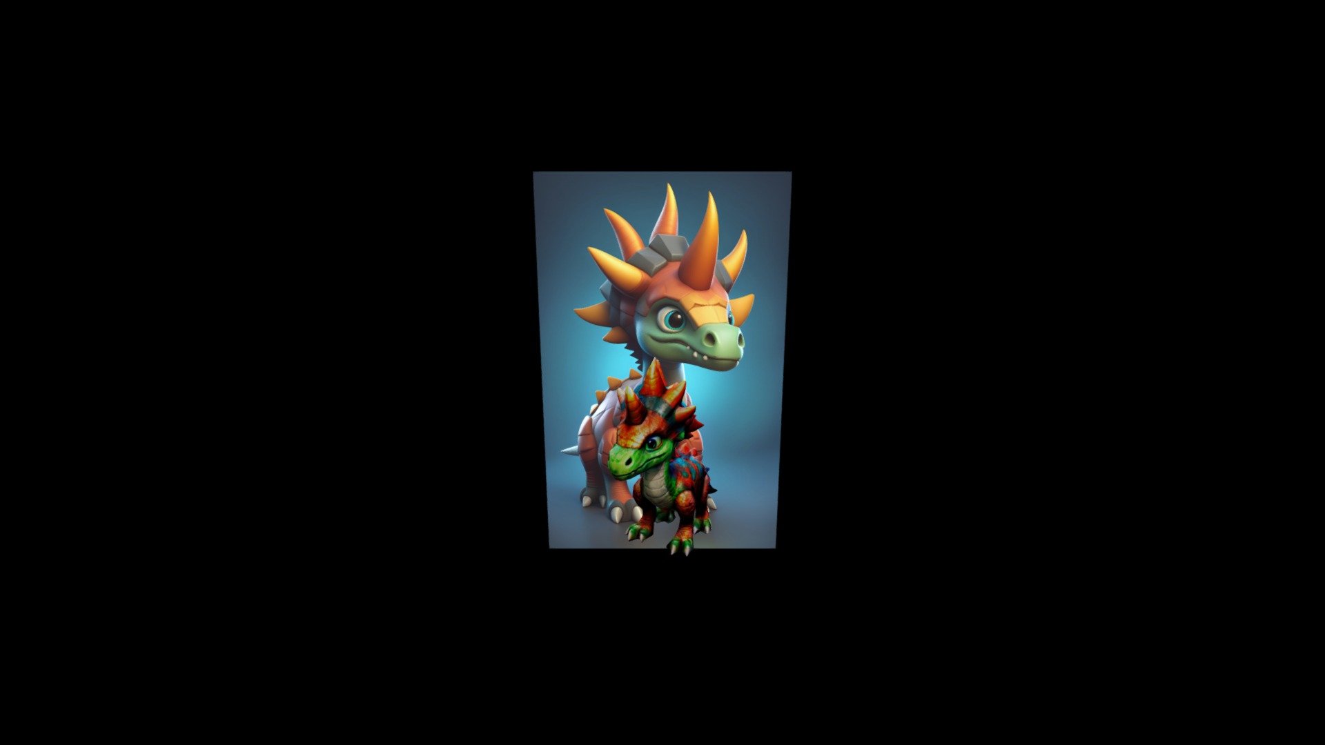 Cute Cartoon Dinosaur A small, cartoonish din - Download Free 3D model ...