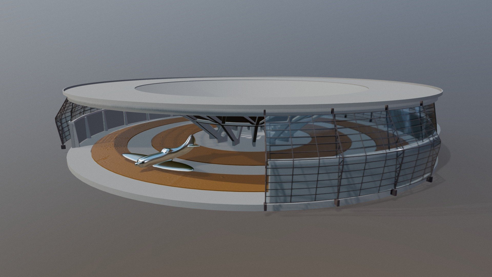 Nervi Airplane Hangar - 3D model by Jelle Vermandere (@jellevermandere ...