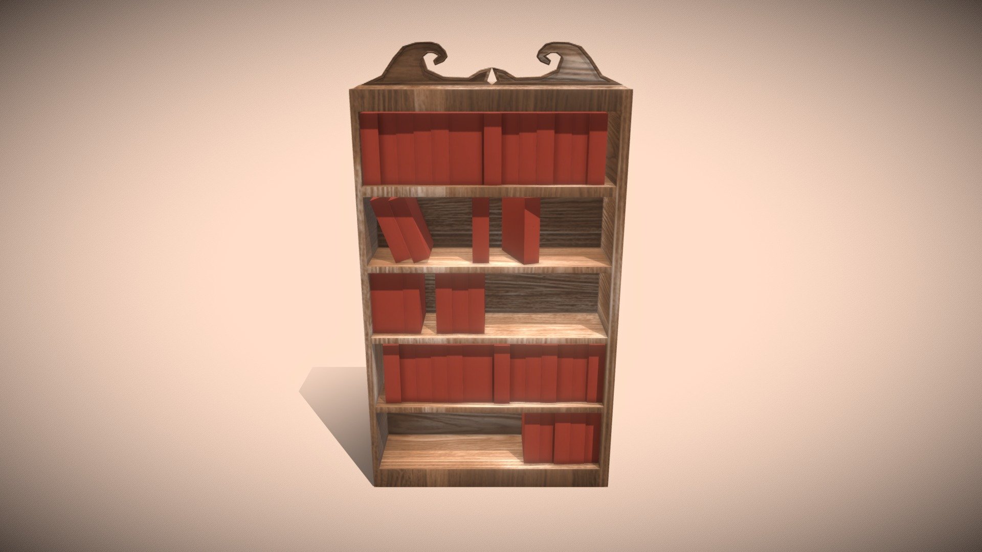 Bookshelf 2 - Download Free 3D model by Anom Purple Modelling (@Anom404) [e7d4981] - Sketchfab
