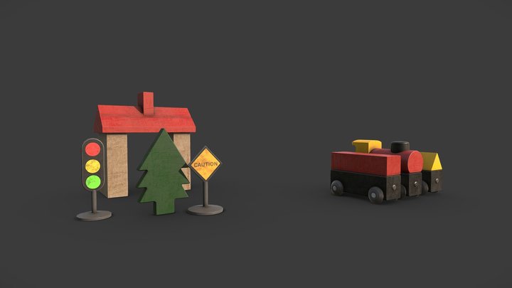 Toytrain 3D models - Sketchfab