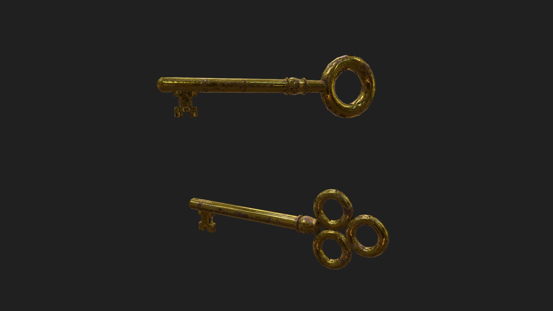 PBR Golden Keys - 3D model by WSM Game Studio (@wsmatis) [e7db909 ...