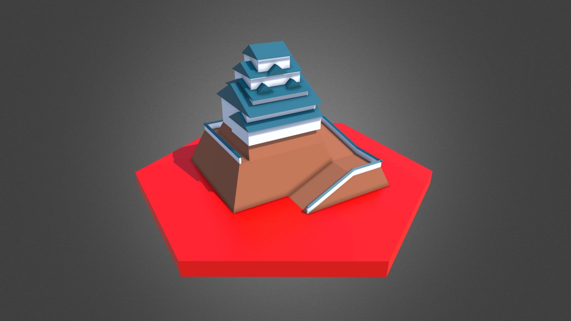 Miniture Table Top | Castle Japan - (low detail) - Download Free 3D ...