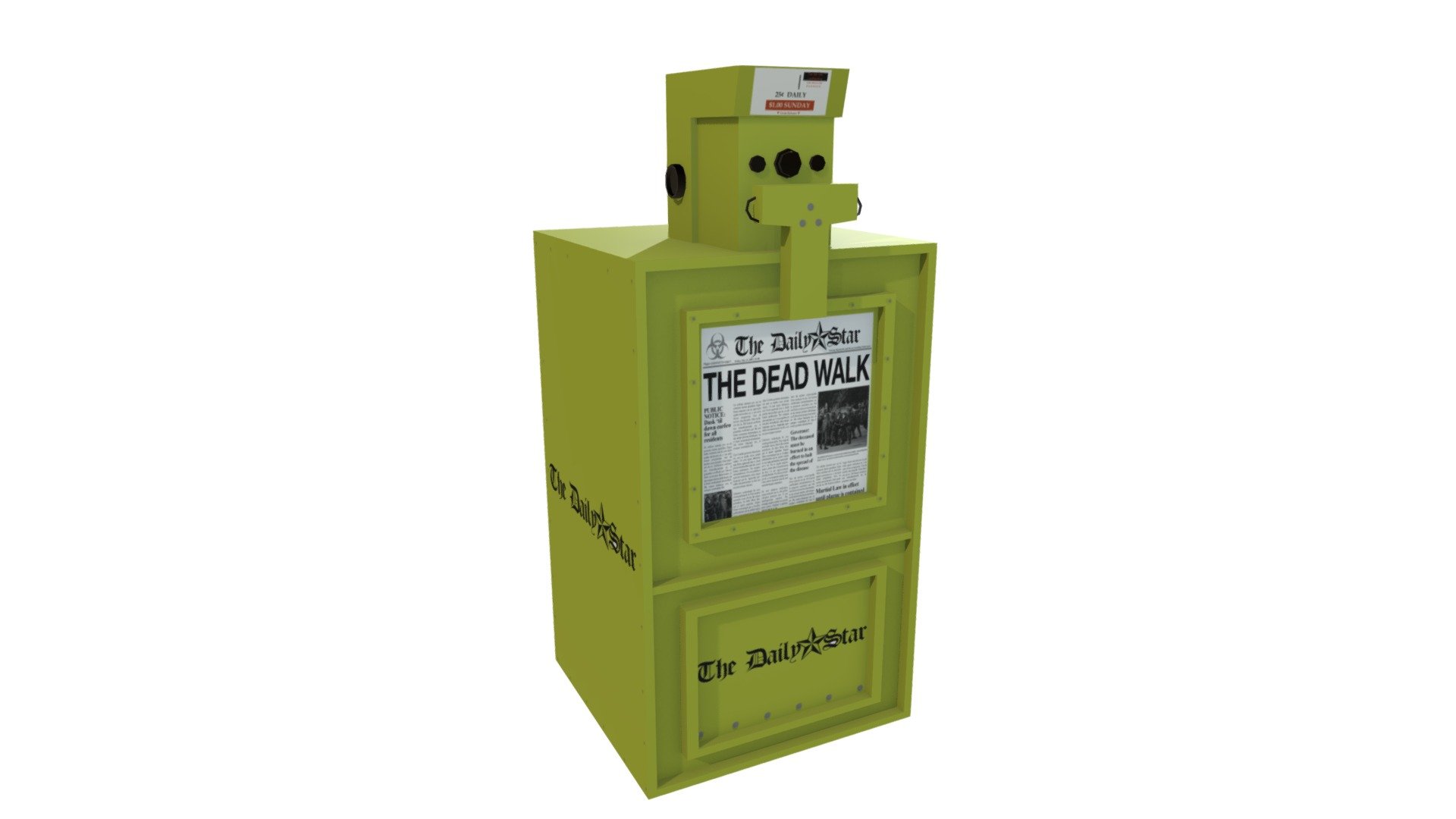 Newspaper Bin - 3D model by ChalklYne [e7e1045] - Sketchfab