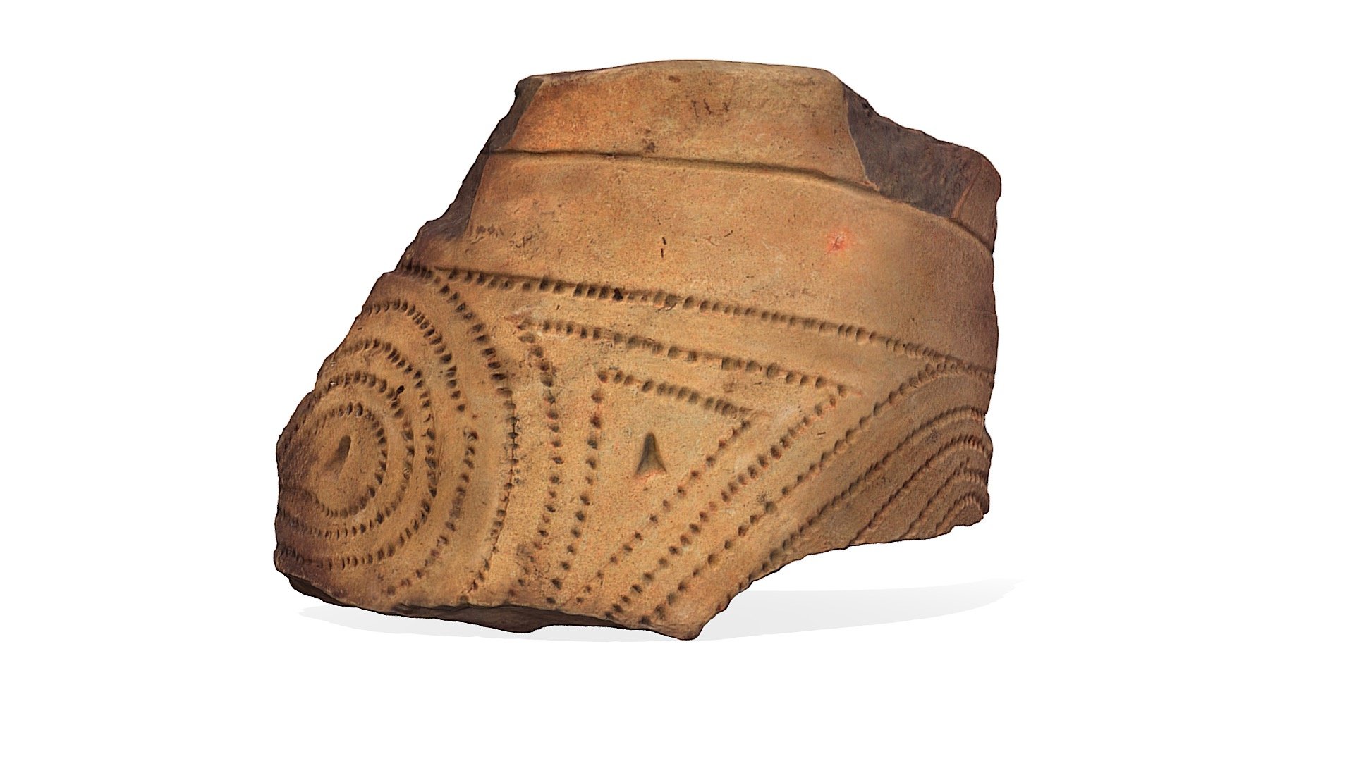 Weeden Island Punctated Ceramic Vessel Sherd - 3D model by University ...