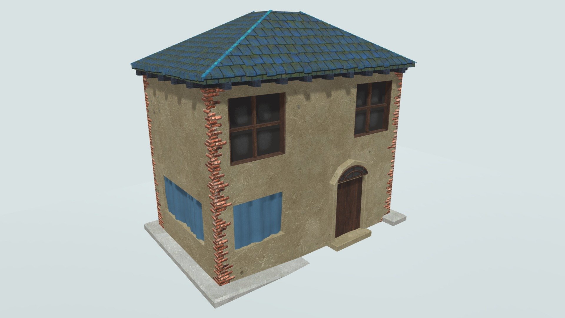 Smaller Two-story Building - 3D model by PhantomSloth (@sloth) [e7e9e55 ...