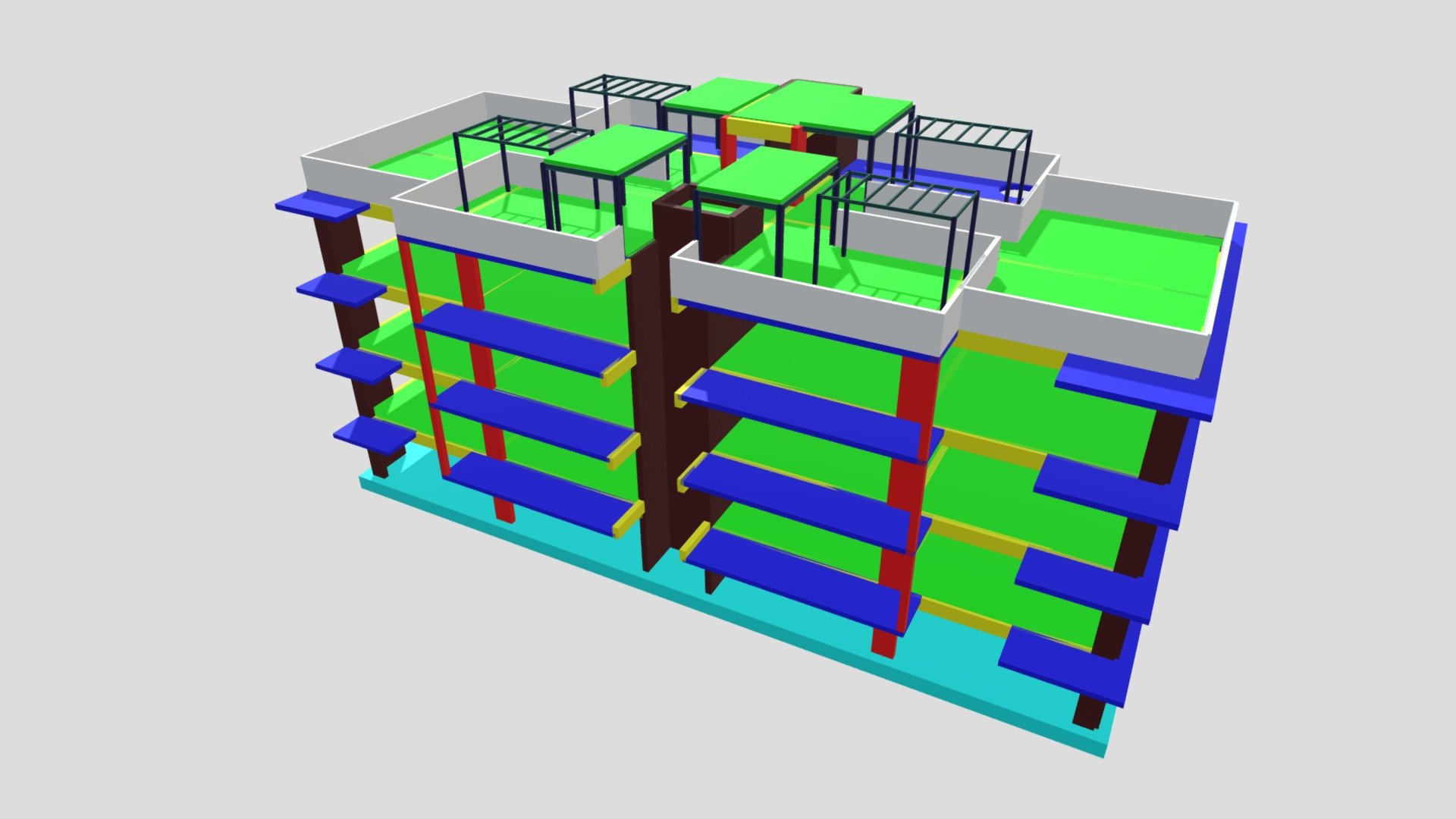 3D Reinforced Concrete Structure (Job N90) - 3D model by MA StruTec ...