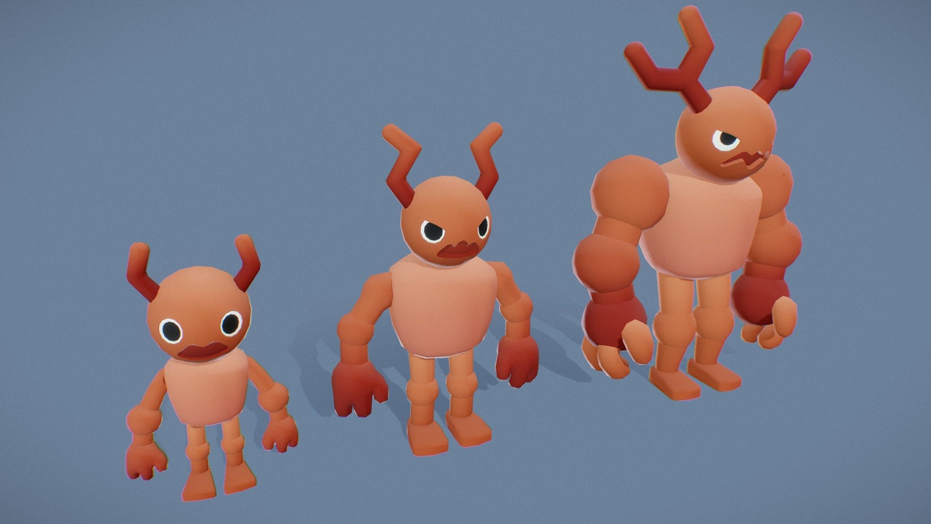Cartoon Characters - Stocky Warriors - Buy Royalty Free 3D model by ...
