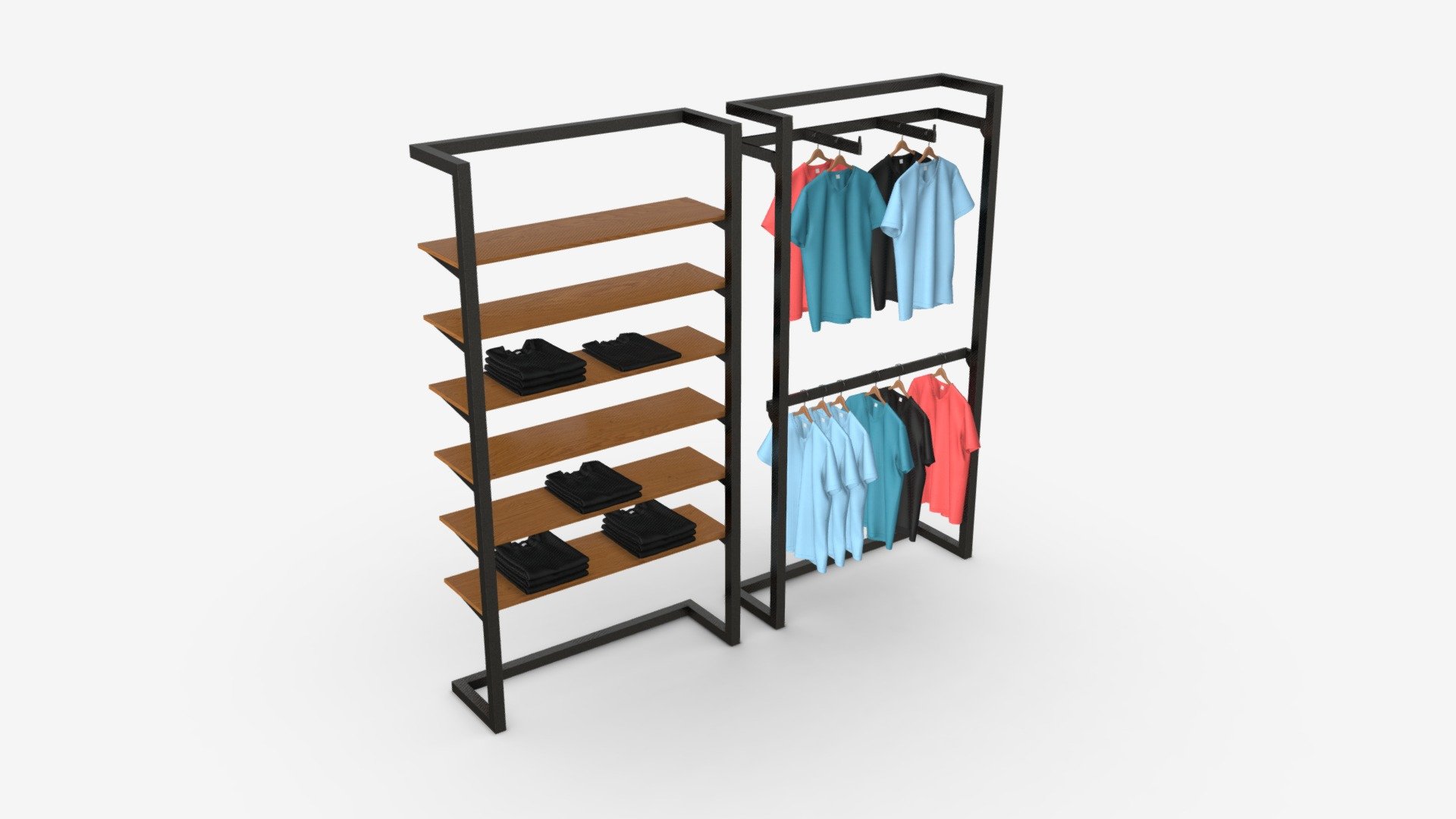 Store Wall Display Frame System - Buy Royalty Free 3D model by HQ3DMOD ...