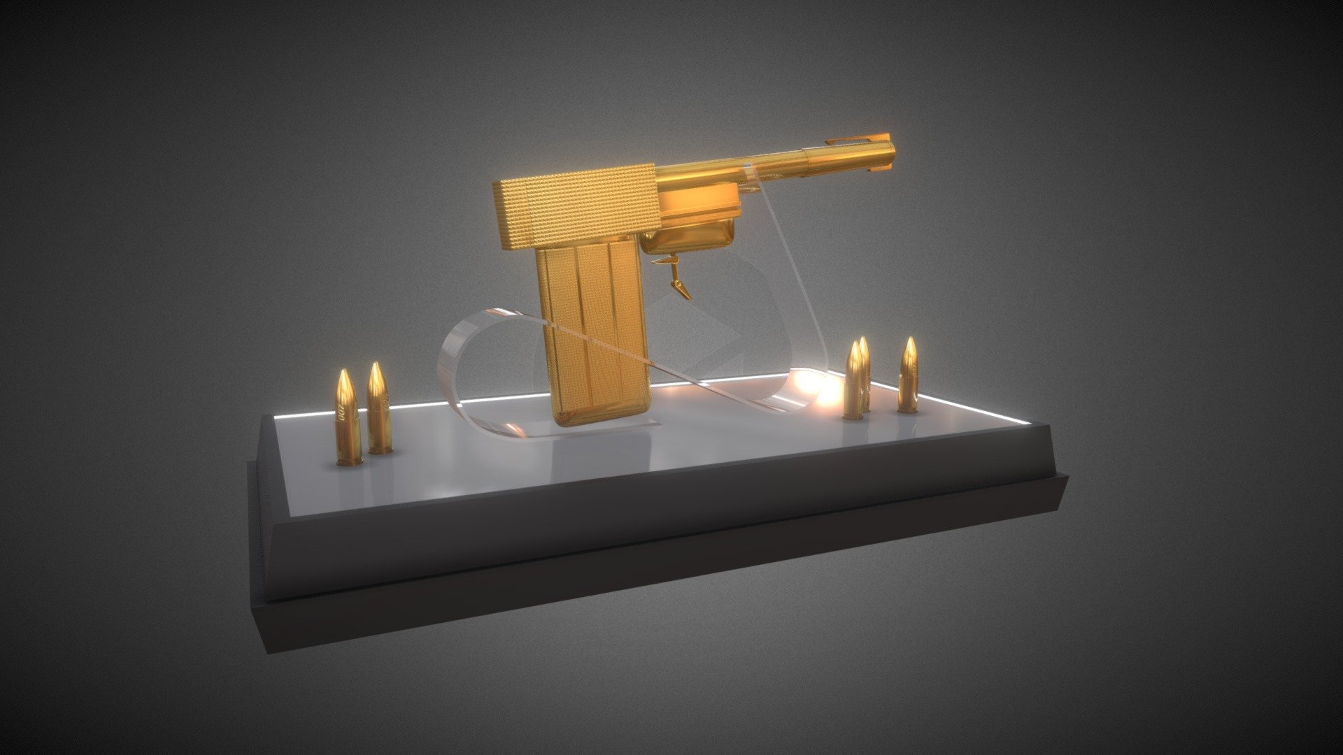 Golden Gun 007 Pistol - 3D model by Benjamim97 [e7f6e75] - Sketchfab