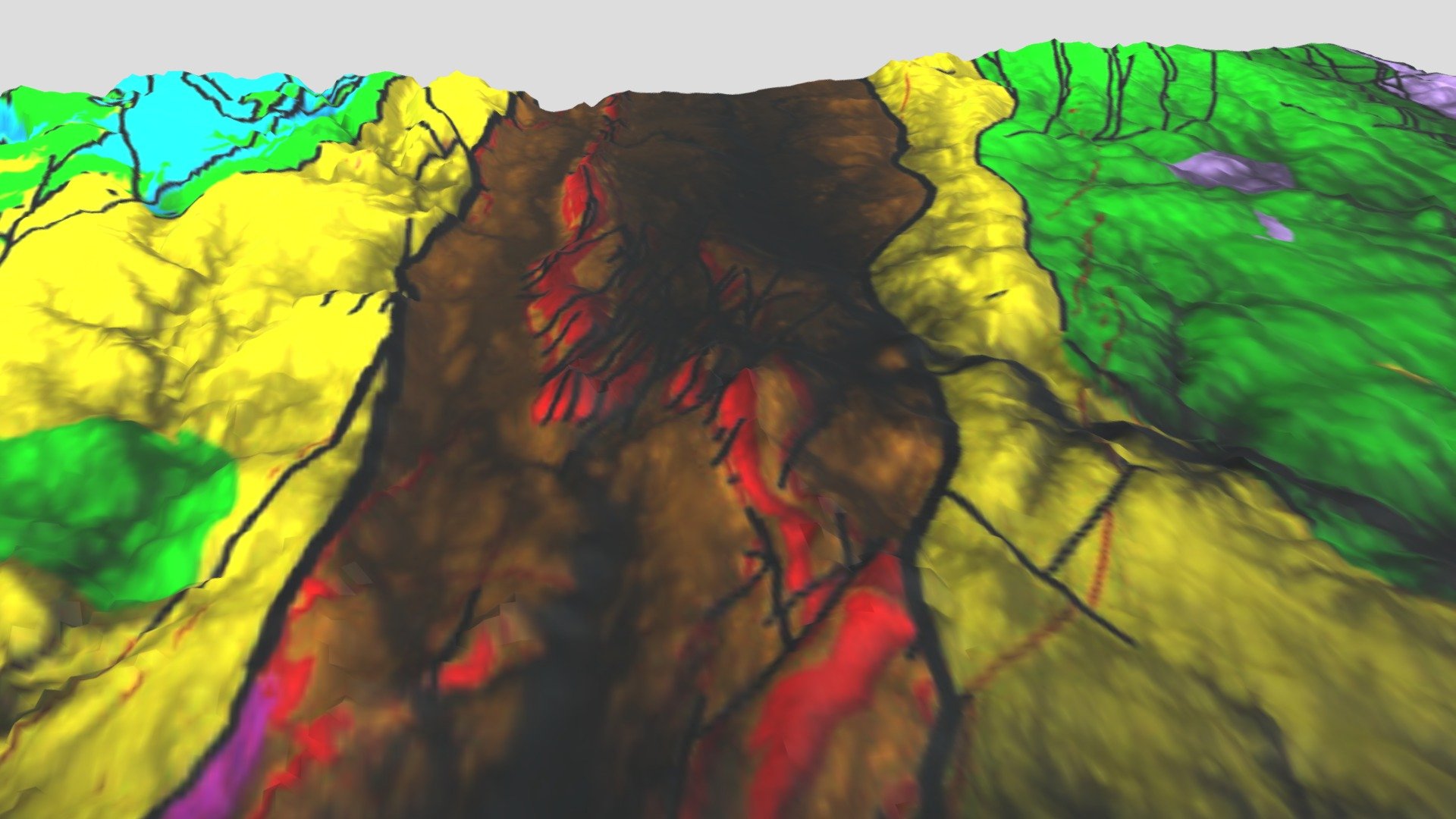 Connecticut Geologic Map in 3d (HSV version). - Download Free 3D model ...