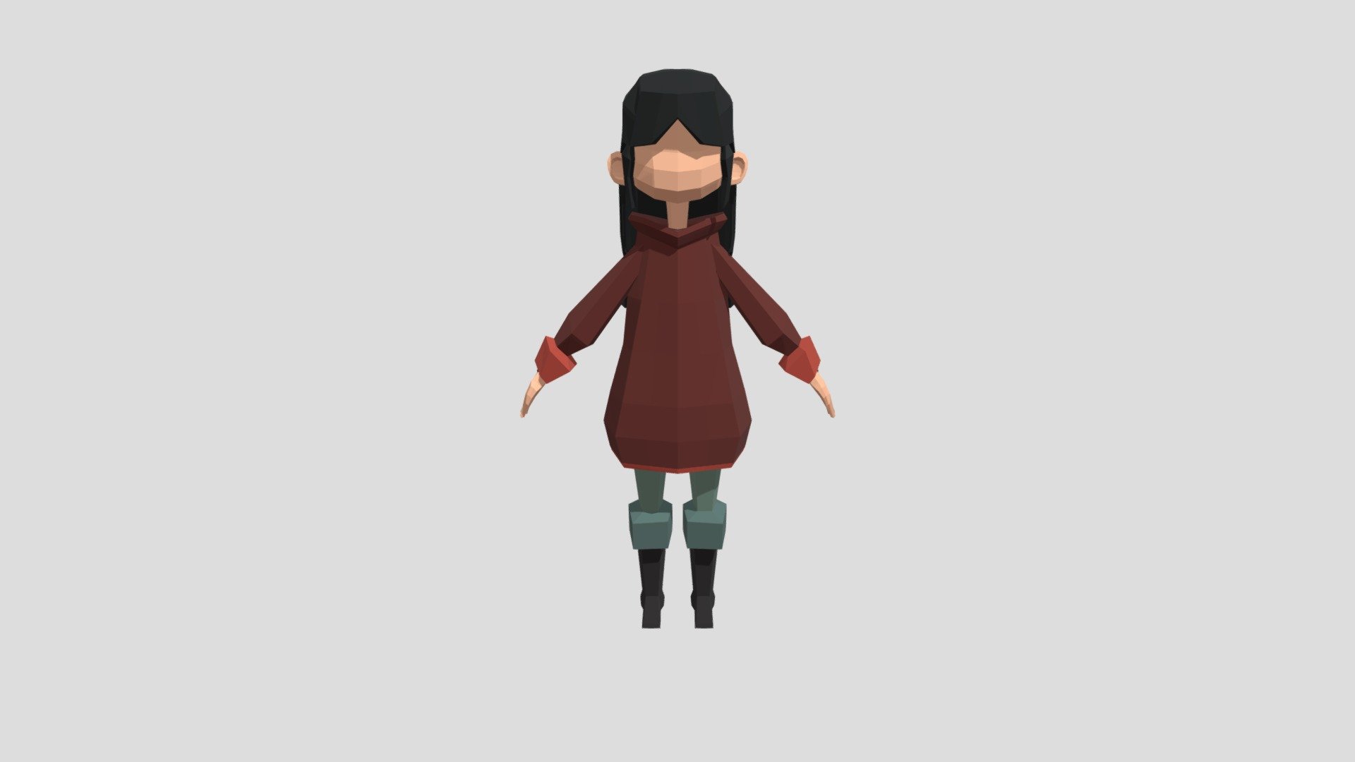 Low Poly Girl (idle animation) - Download Free 3D model by Noskills420 ...