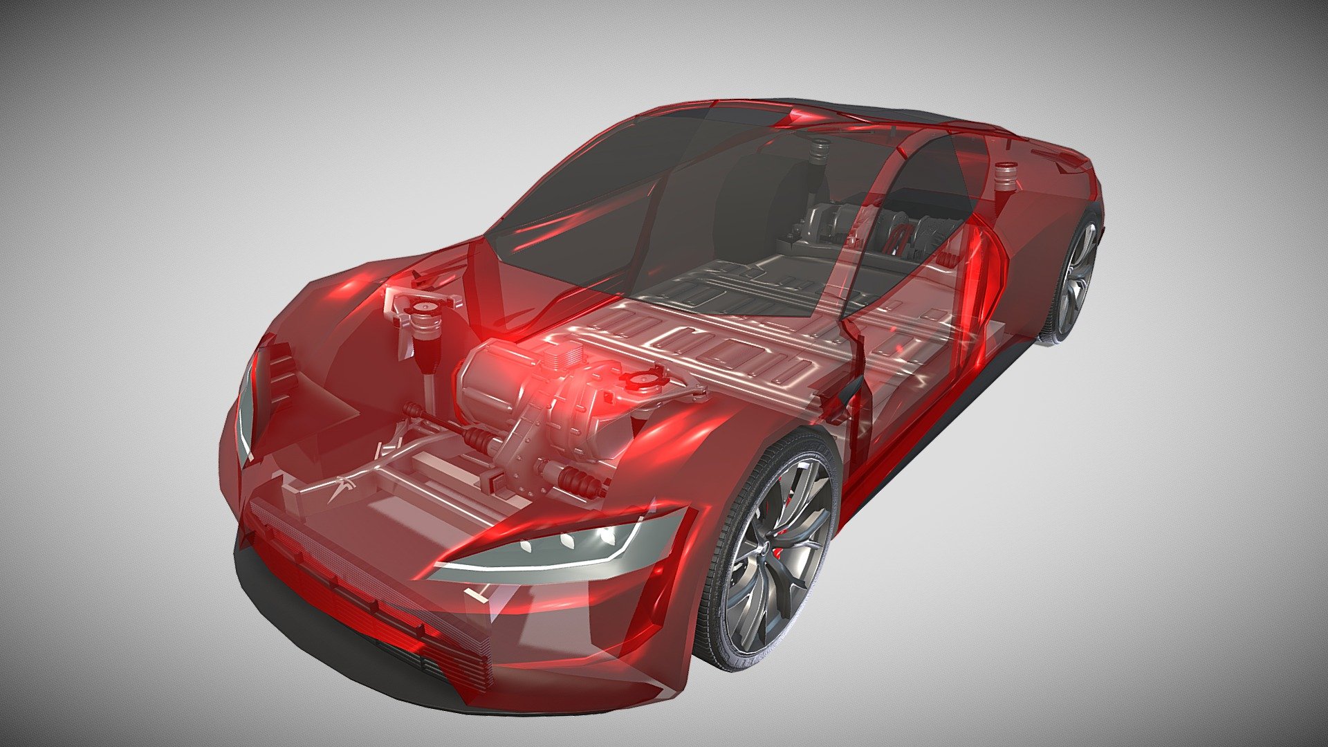 Tesla Roadster with Chassis - Buy Royalty Free 3D model by dragosburian ...