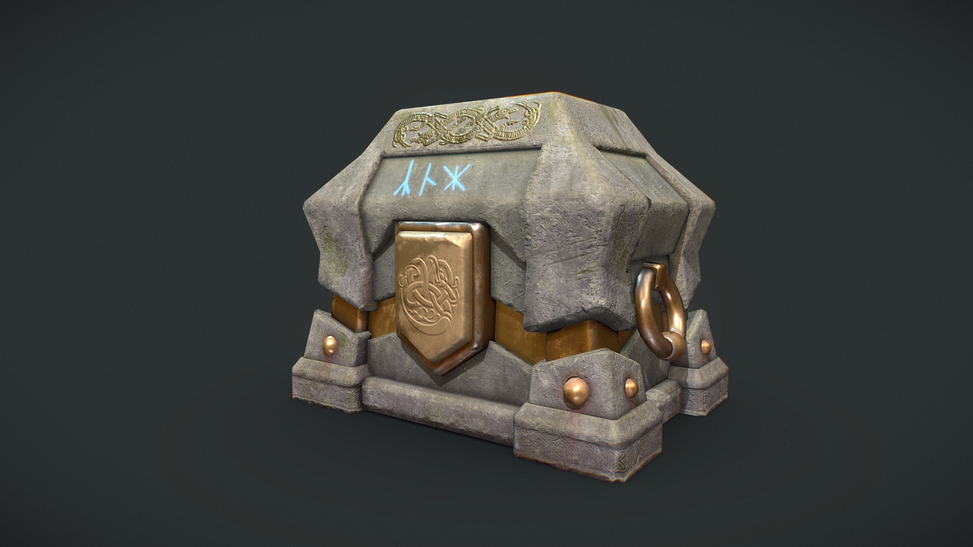 Fantasy stone chest - 3D model by ShuburuNabu [e7fb5fa] - Sketchfab