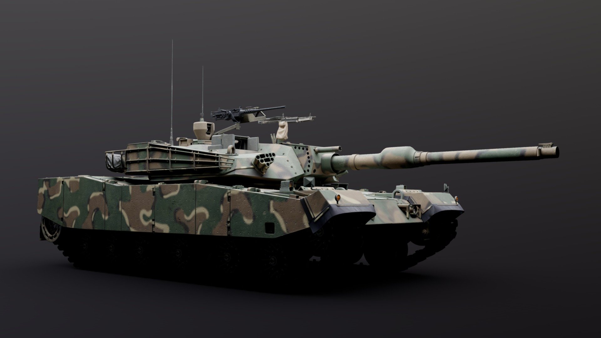 K1A1 Main battle tank - 3D model by abazibiz [e7feee7] - Sketchfab