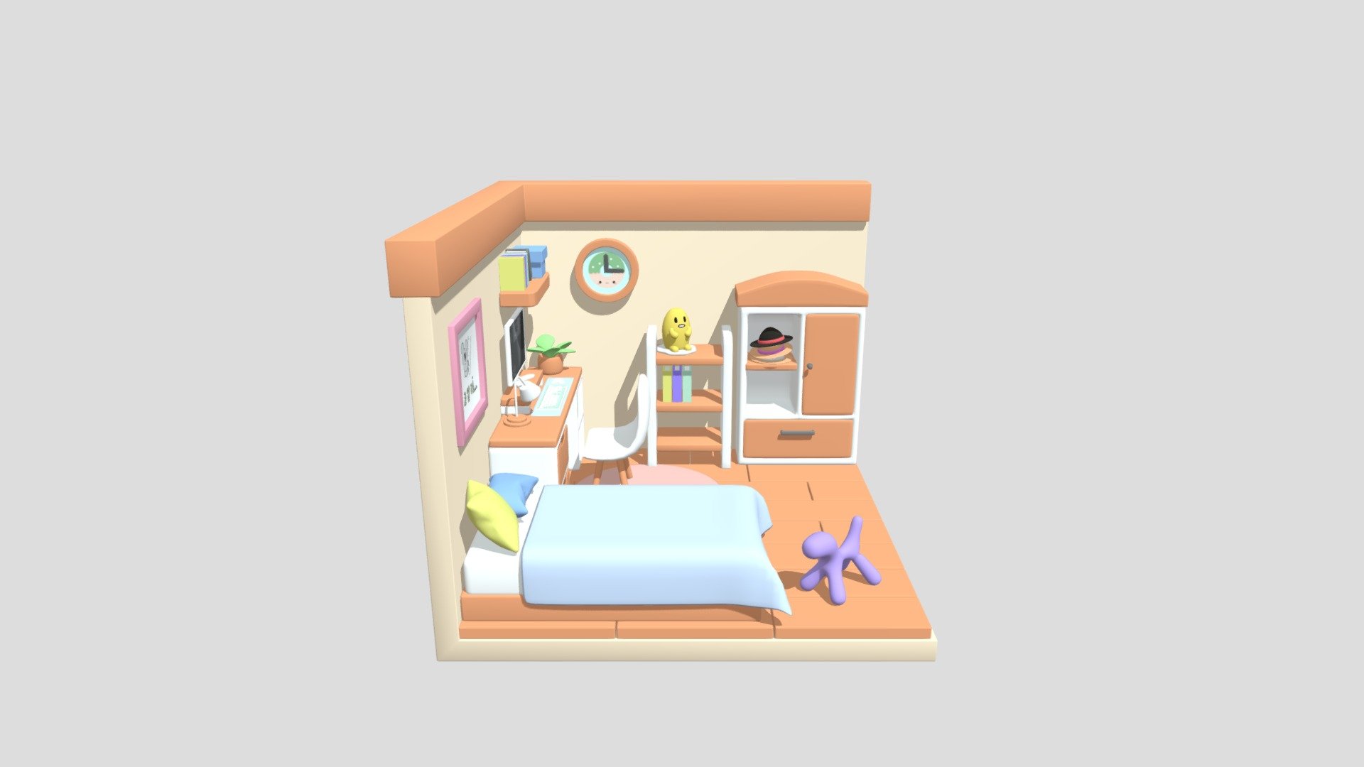 Wood interiol room - 3D model by kku ring (@kooksy62) [e8042eb] - Sketchfab