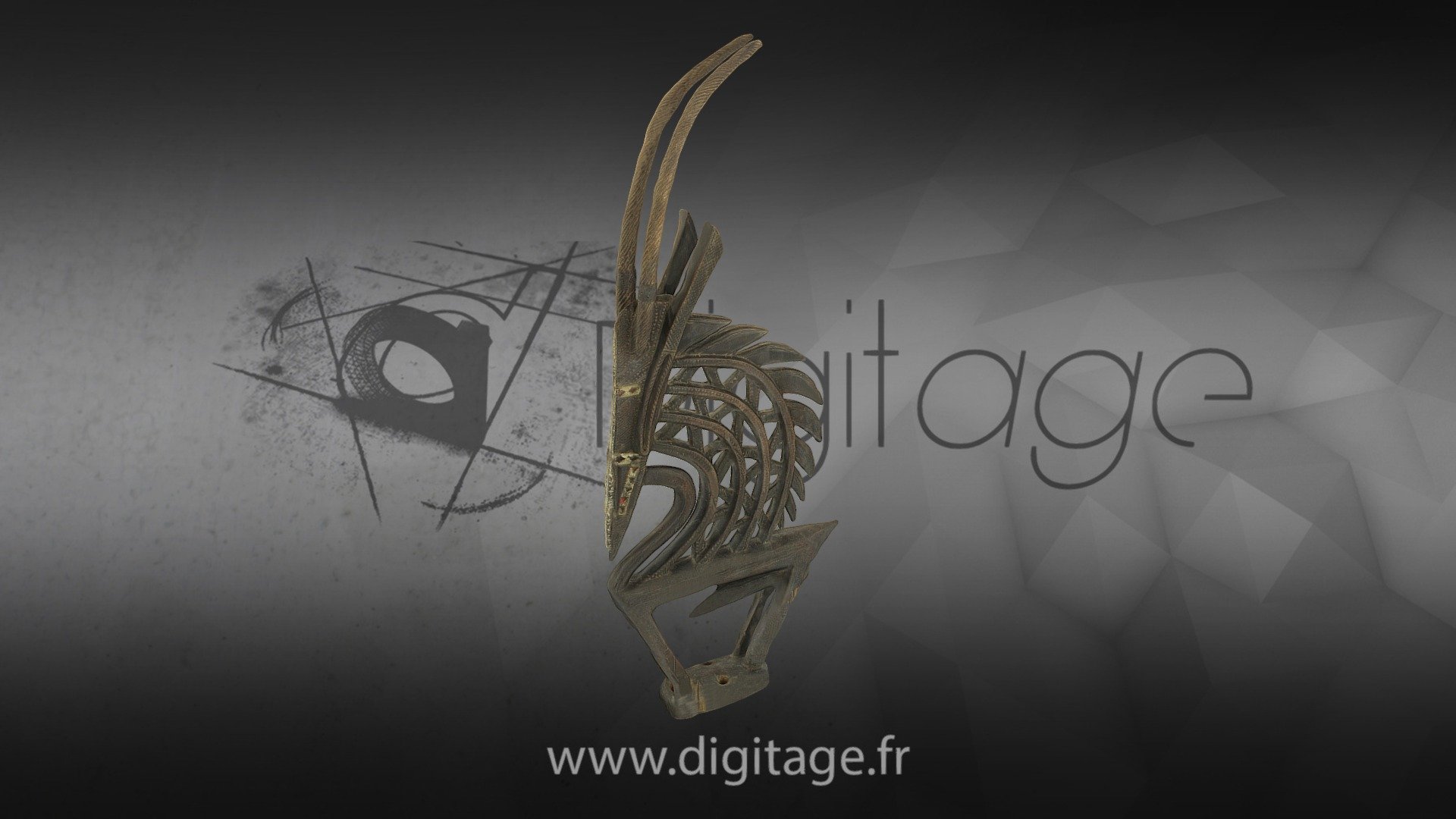 Mazedia - Cimier de coiffure Tyi Wara - 3D model by Digitage [e8052a2 ...