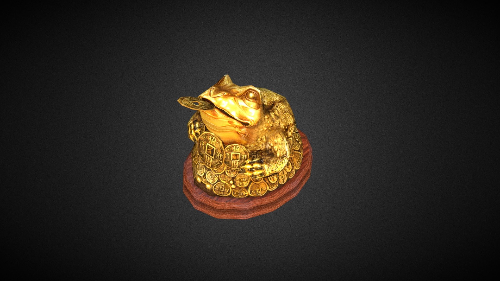 Gold Frog - 3D model by WeiStar [e8060e0] - Sketchfab